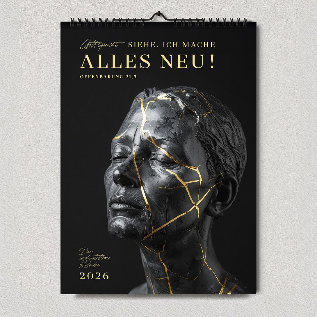 Christlicher Kalender 2026 Jahreslosung + Monatssprüche. Top Geschenk